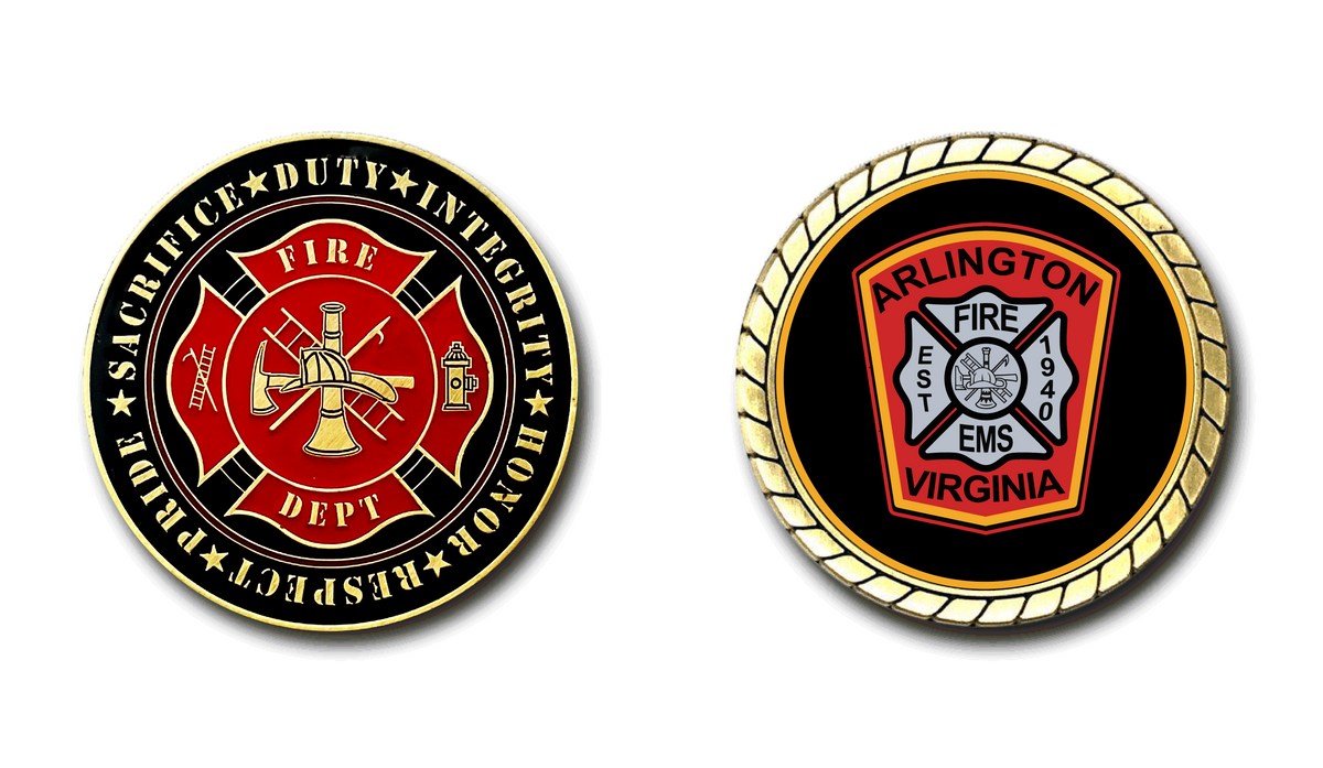 Arlington County Fire Department Challenge Coin | Custom Firehouse